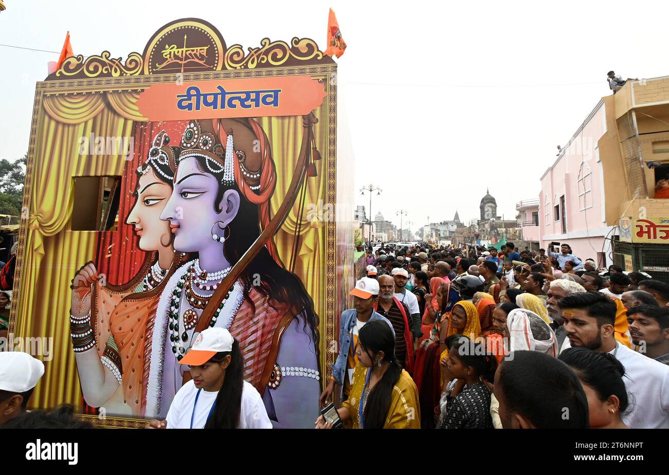 AYODHYA, INDIA – NOVEMBER 11: People of Ayodhya participating in 'Ram ...