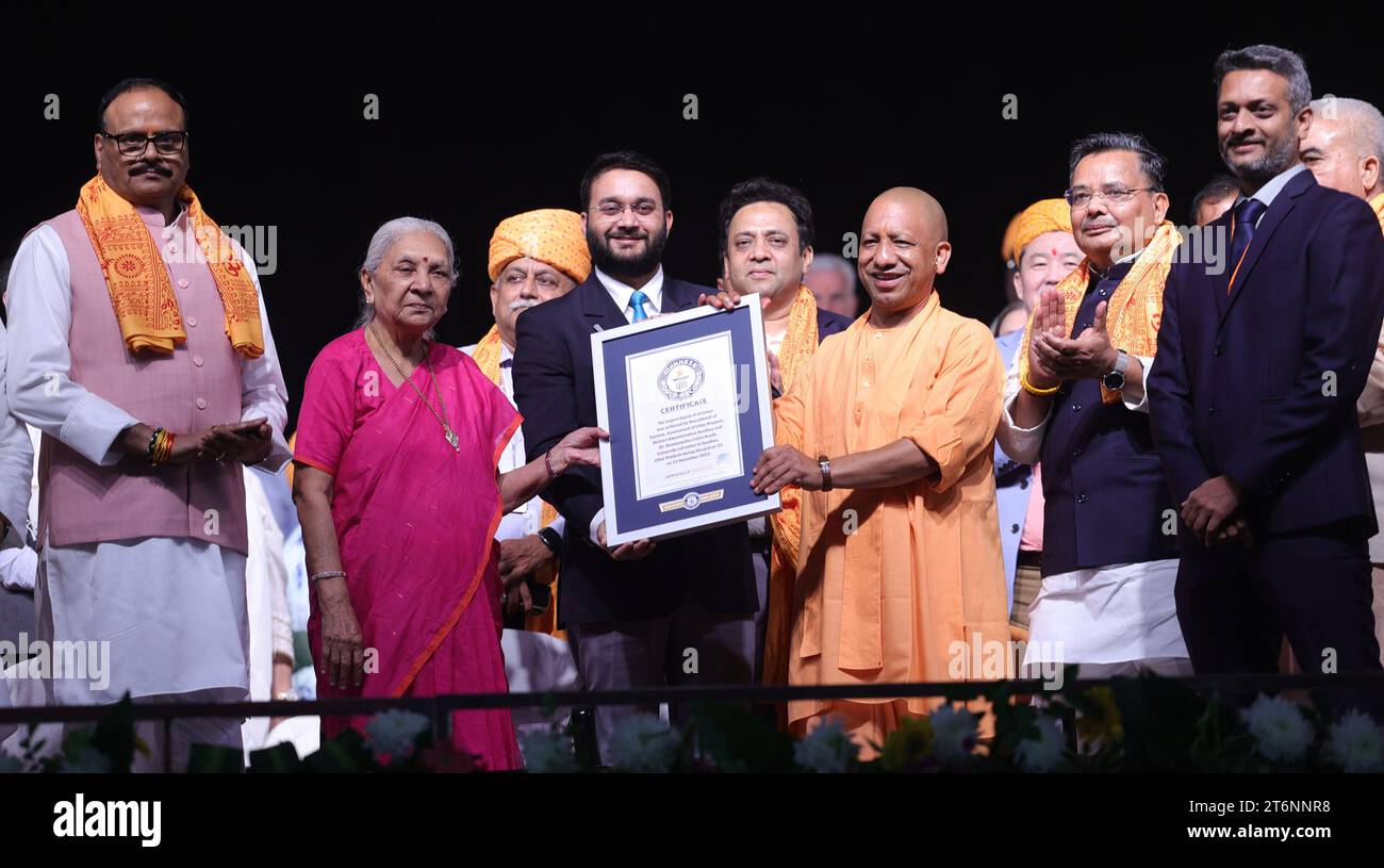 AYODHYA, INDIA – NOVEMBER 11: Uttar Pradesh Chief Minister Yogi ...