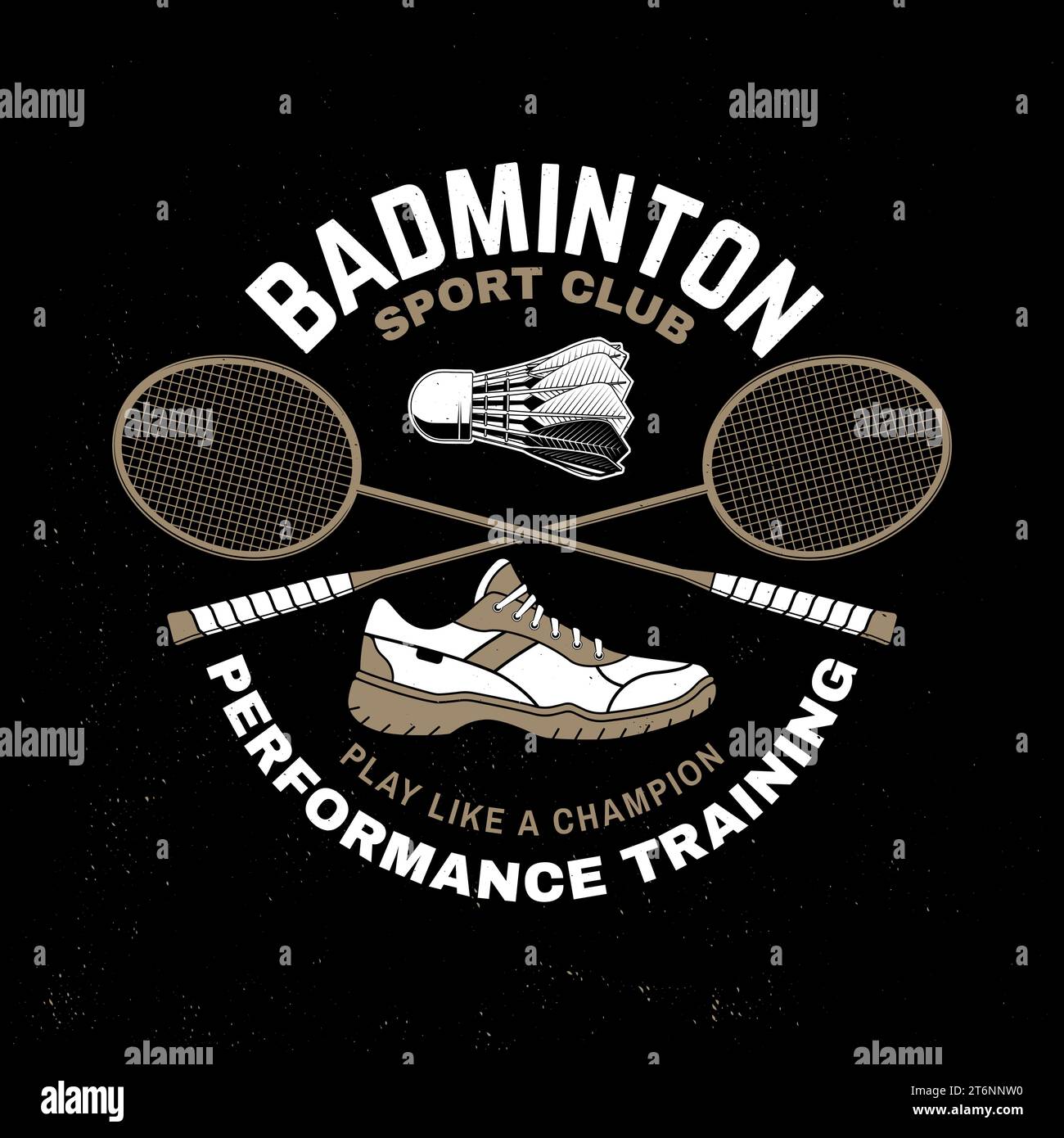 Badminton sport badge, patch, emblem, logo. Vector illustration ...