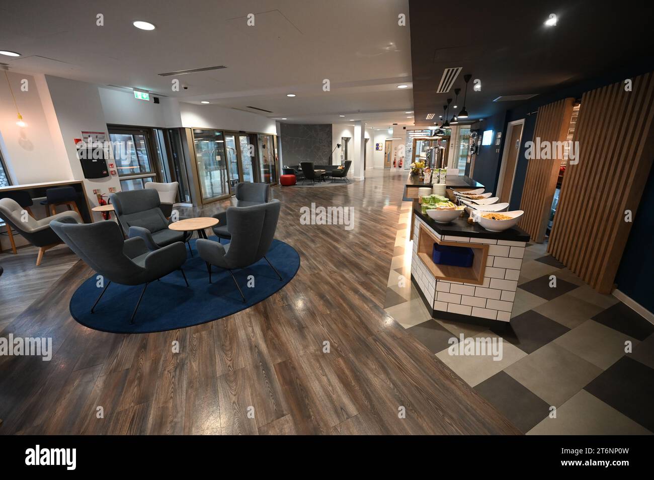 Healthy food area in a UK hotel Stock Photo - Alamy