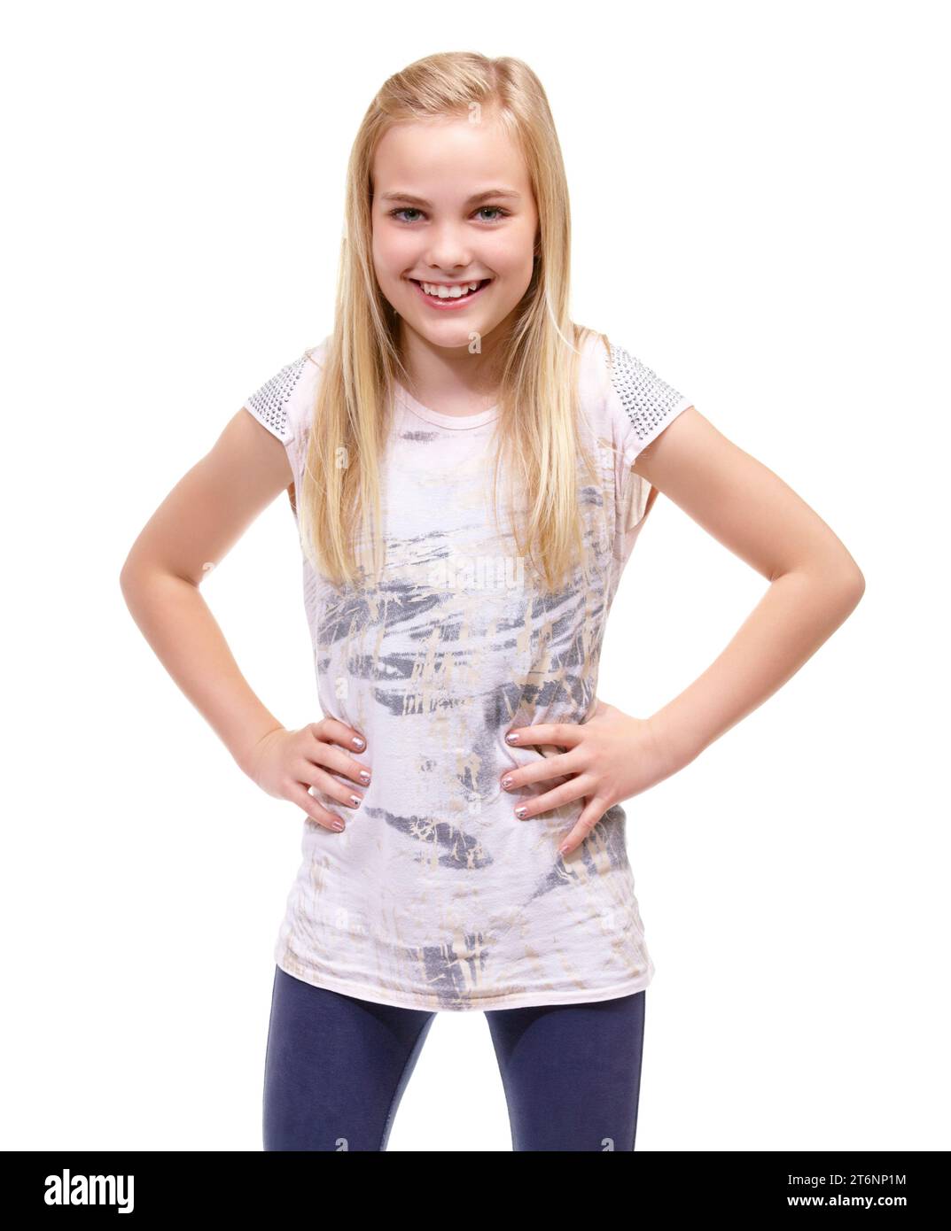 Children, fashion and portrait of happy girl child in studio with ...