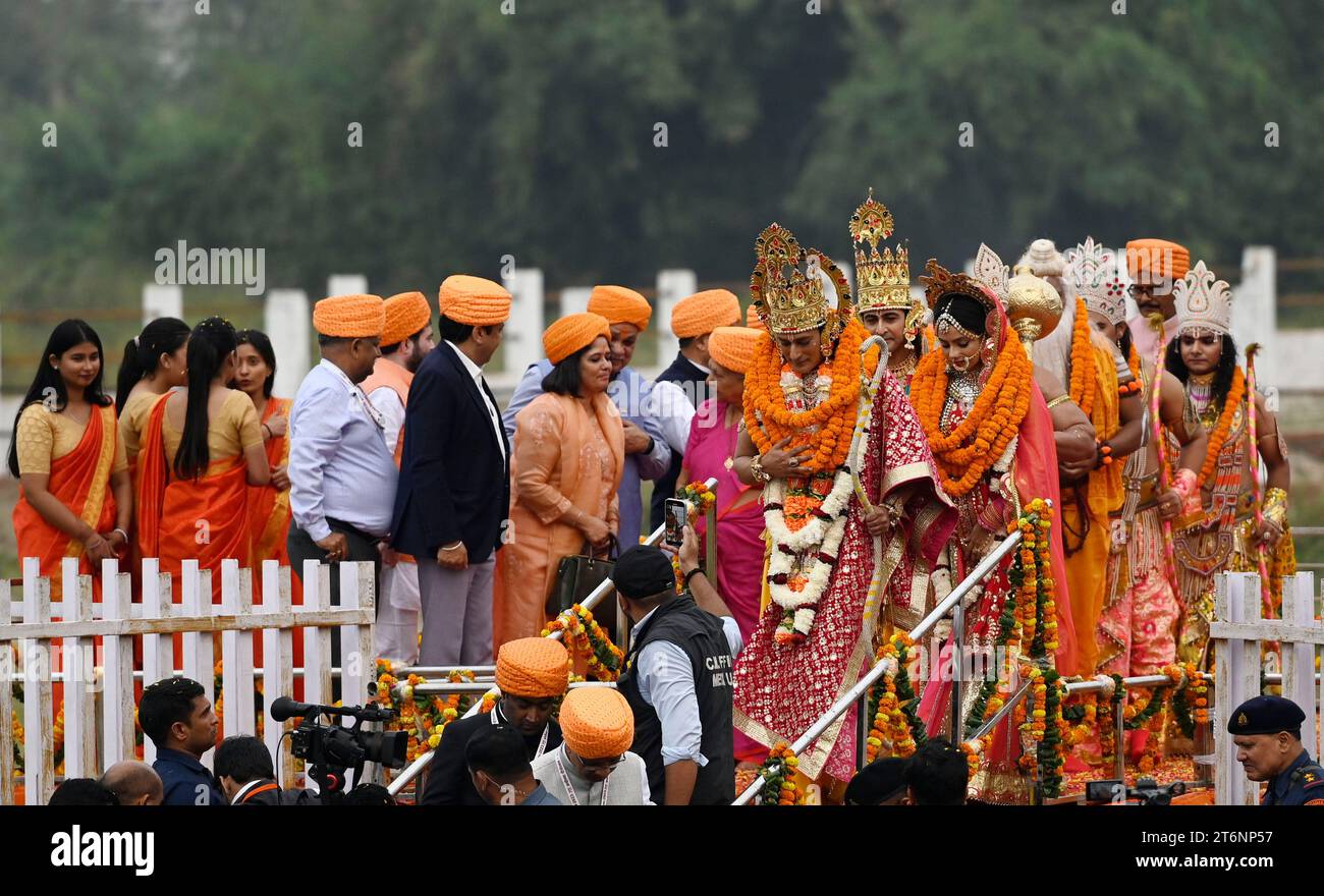 AYODHYA, INDIA – NOVEMBER 11: Uttar Pradesh Governor Anandiben Patel ...