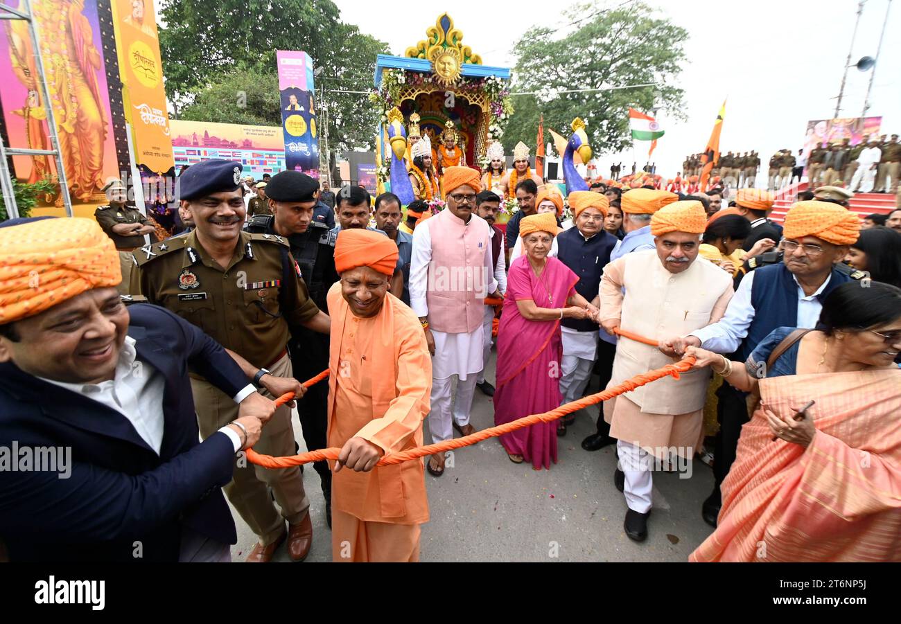 AYODHYA, INDIA – NOVEMBER 11: Uttar Pradesh Governor Anandiben Patel ...