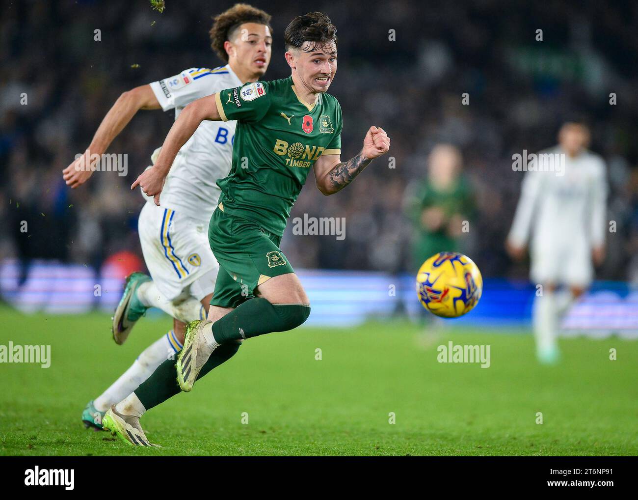 Luke Cundle #28 of Plymouth Argyle in action during the Sky Bet ...