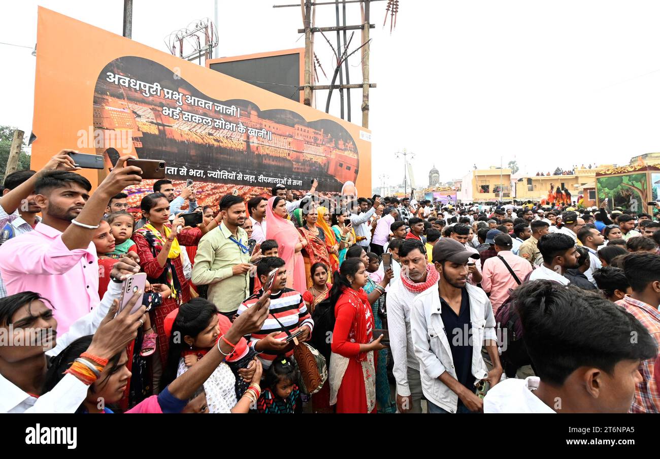 AYODHYA, INDIA – NOVEMBER 11: People of Ayodhya participating in 'Ram ...