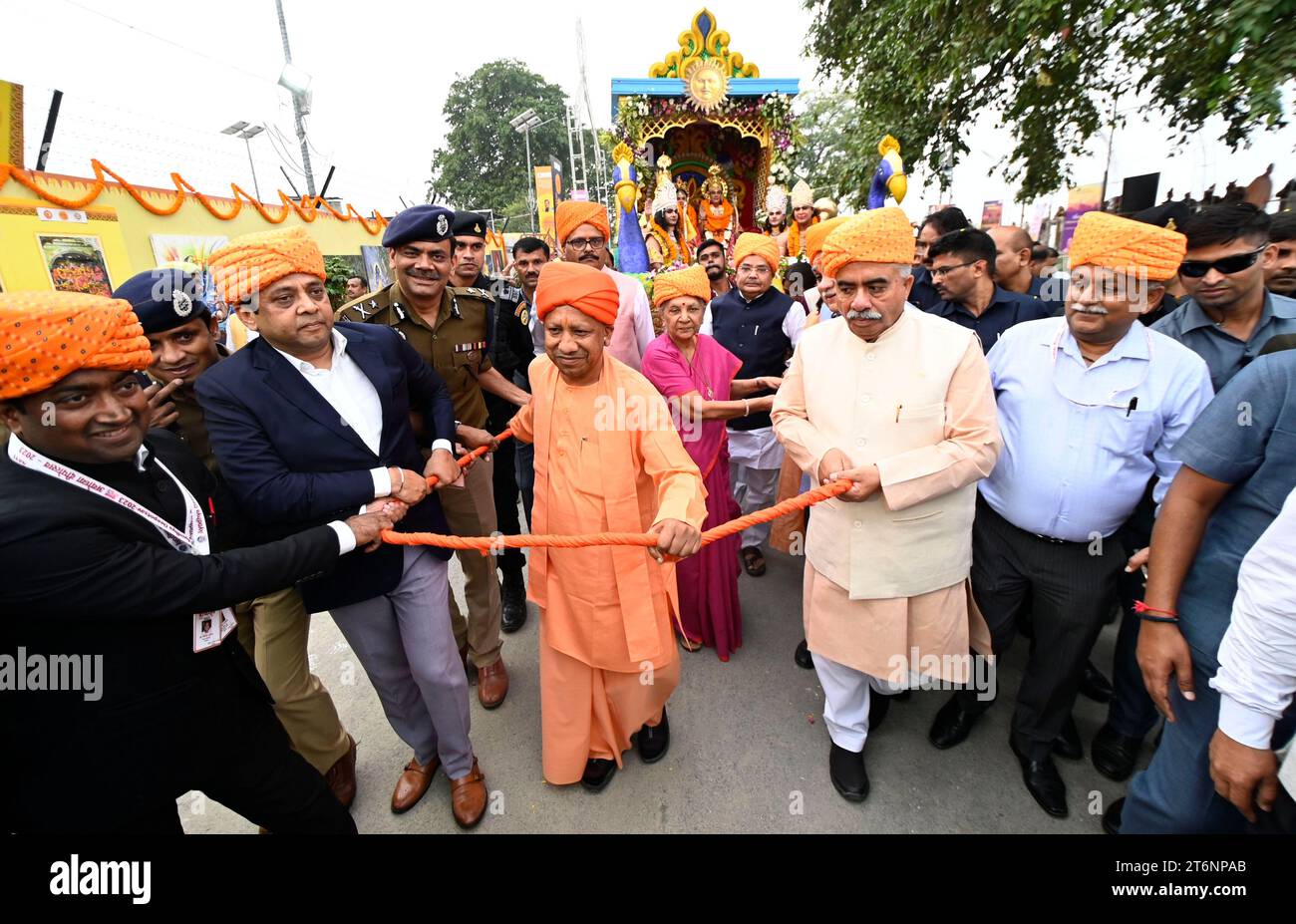 AYODHYA, INDIA – NOVEMBER 11: Uttar Pradesh Governor Anandiben Patel ...