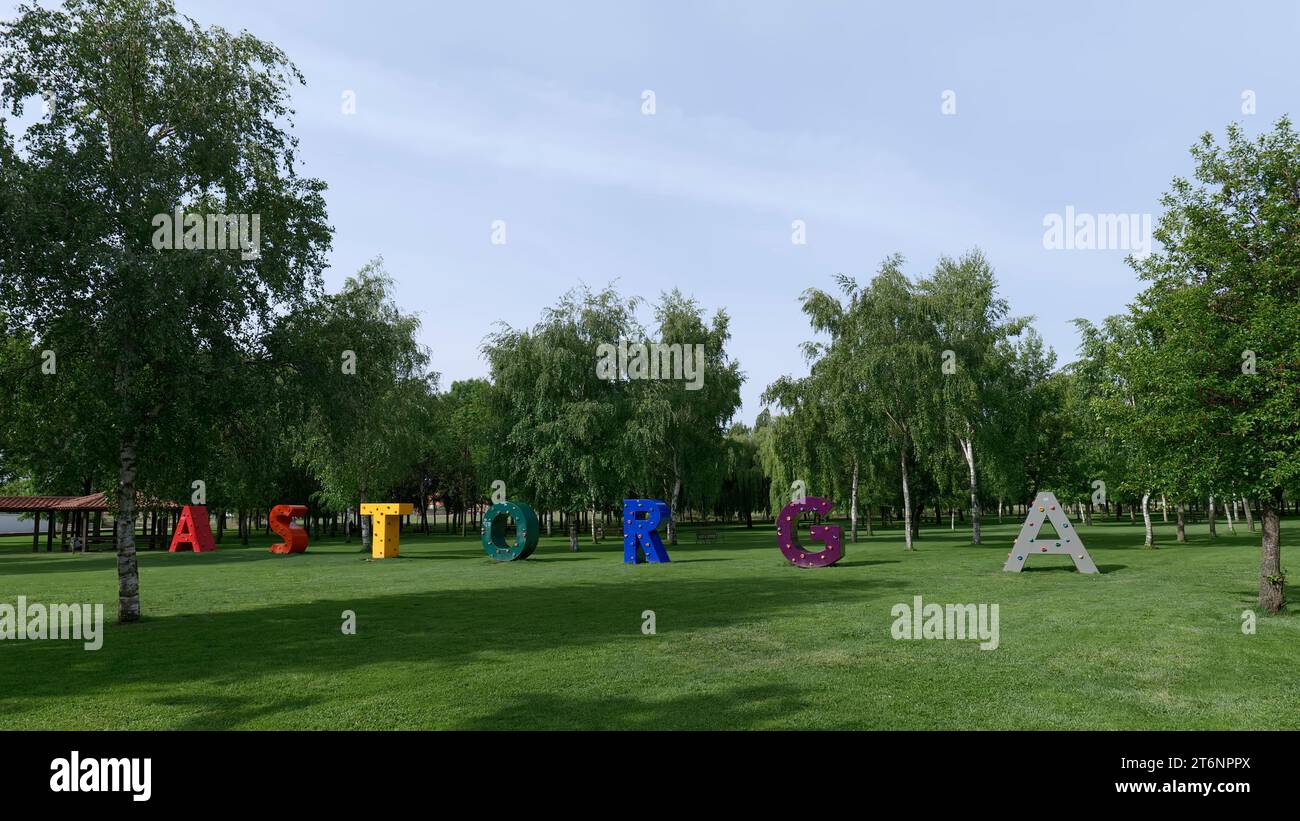 town name in colourful letter, each is a climbing wall, Eragudina Park ...
