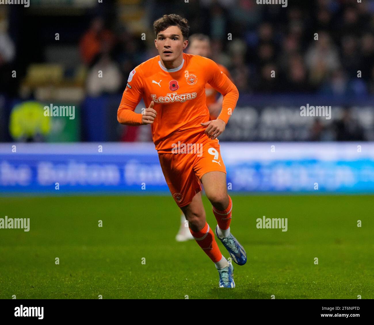 Kyle Joseph #9 of Blackpool during the Sky Bet League 1 match Bolton ...