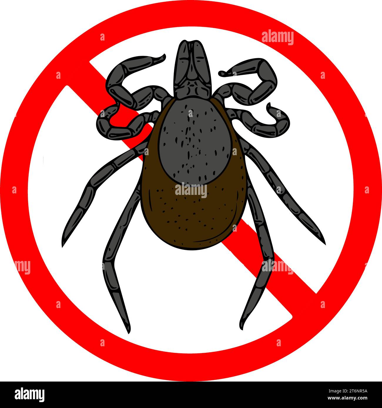 Tick warning red circular warning road sign Stock Vector Image & Art ...