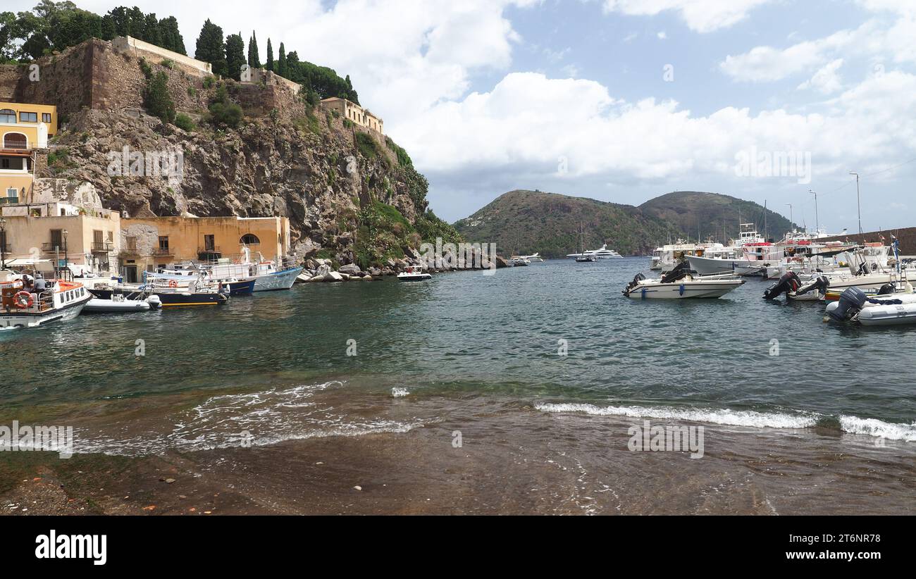 A beach of Vulcano Isand Stock Photo - Alamy