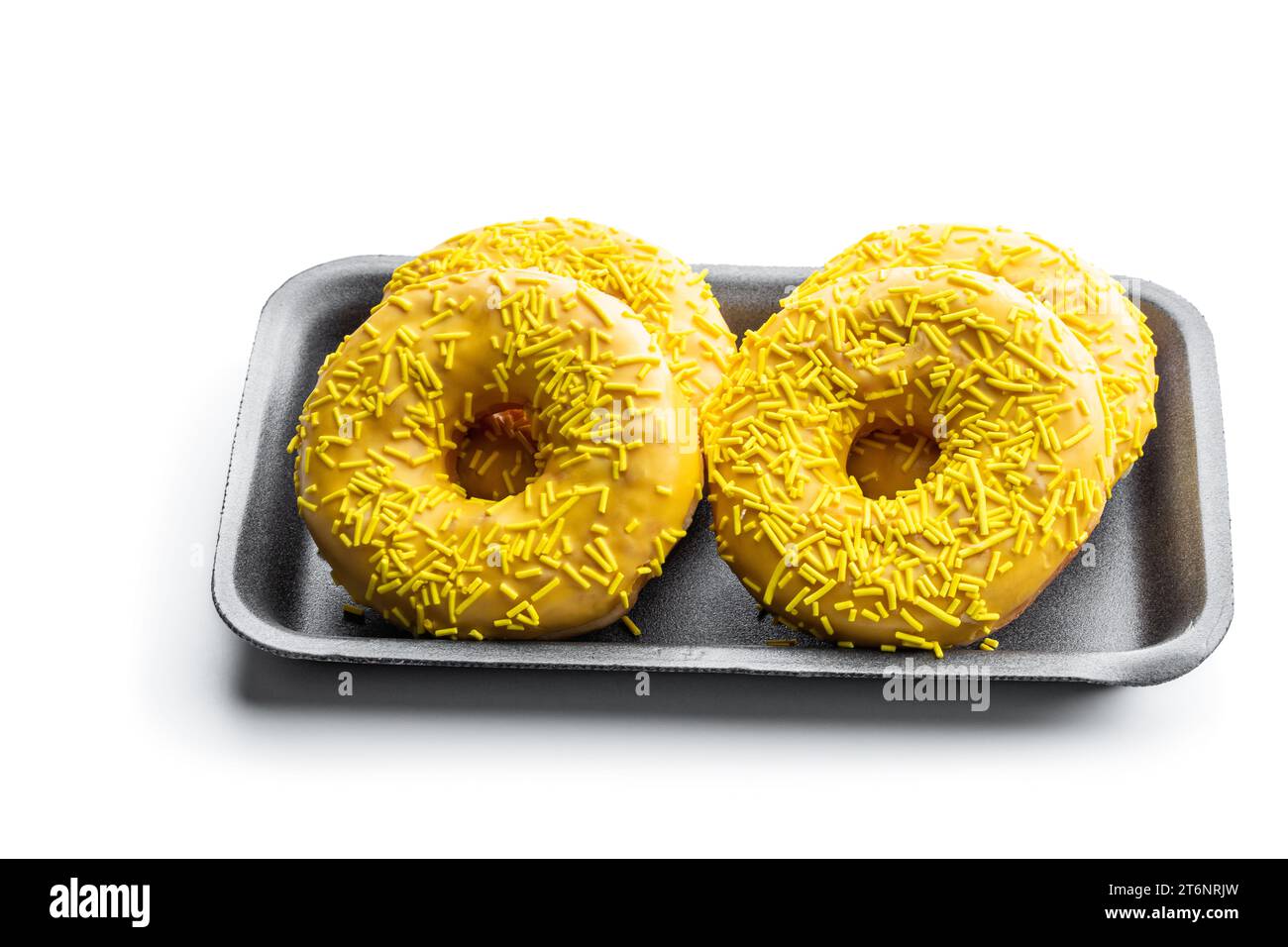 Yummy yellow donut isolated Cut Out Stock Images & Pictures - Alamy