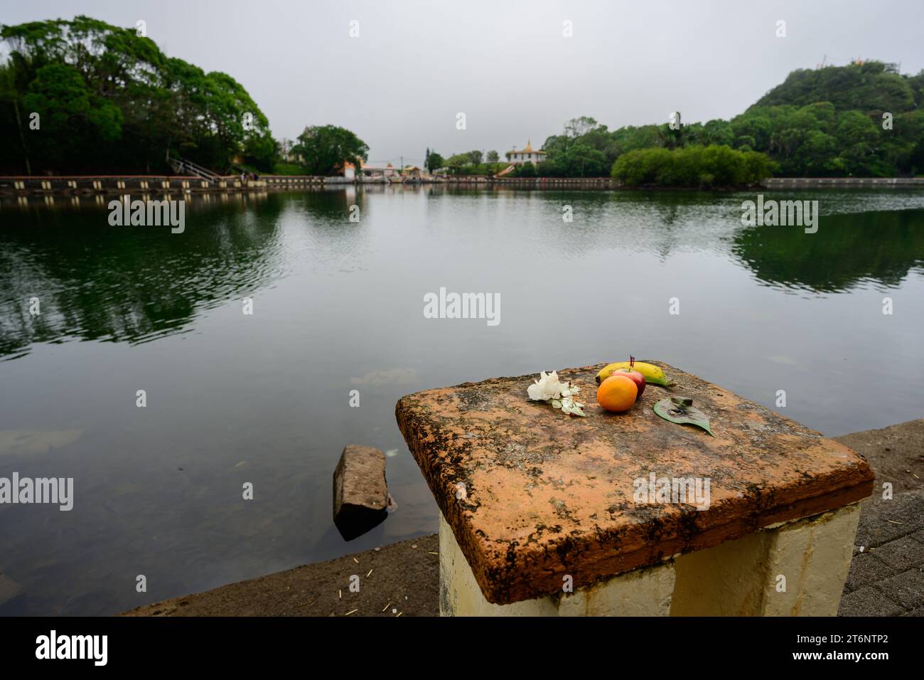 Ganga Talao or Grand Bassin Sacred Lake with Fruit Offering Presented ...