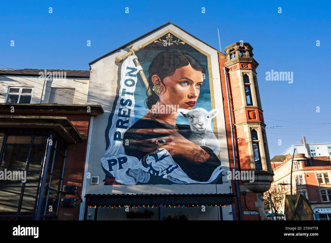 Mother mural. Stoneygate, Preston Stock Photo - Alamy