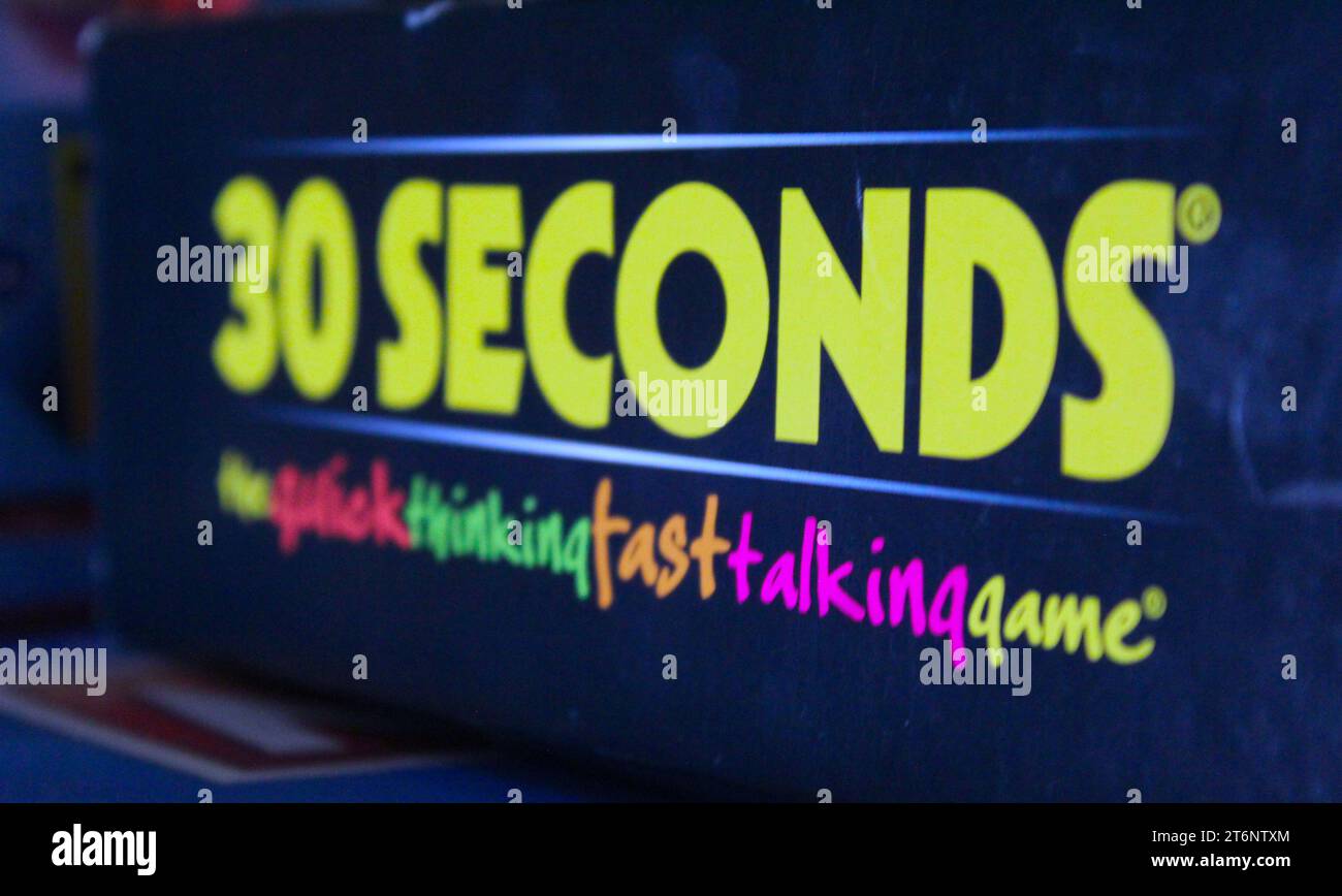 A photo of the logo of the board game called '30 seconds' Stock Photo ...