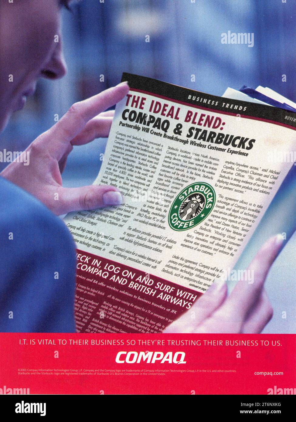 Vintage "Time" magazine 3 December 2001 issue Advert, USA Stock Photo ...