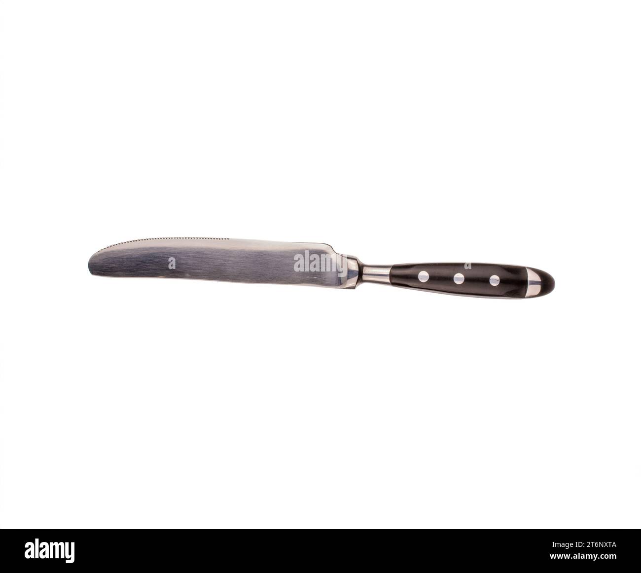One metal knife, macro, isolated on white background Stock Photo - Alamy