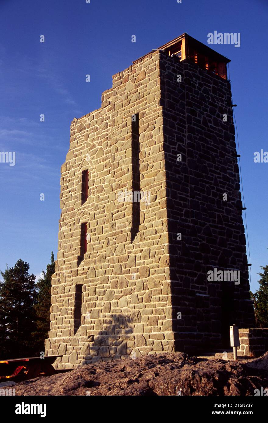 Mt Constitution stone tower (Civilian Conservation Corps-CCC), Moran ...