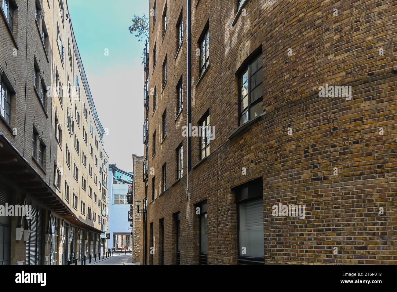Historic Shad Thames in London near Tower Bridge. This old cobbled ...