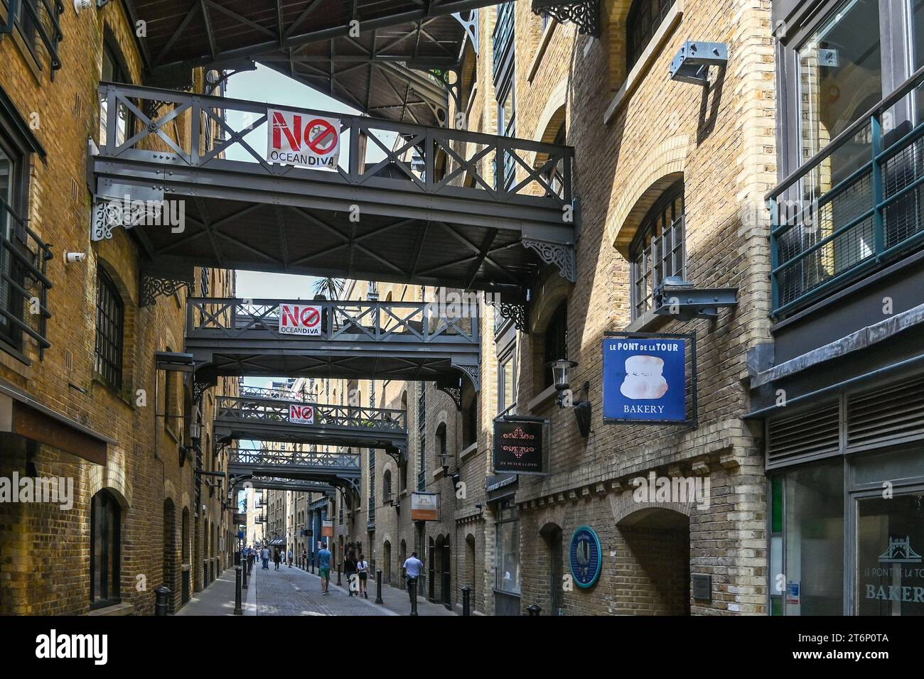 Historic Shad Thames in London near Tower Bridge. This old cobbled ...