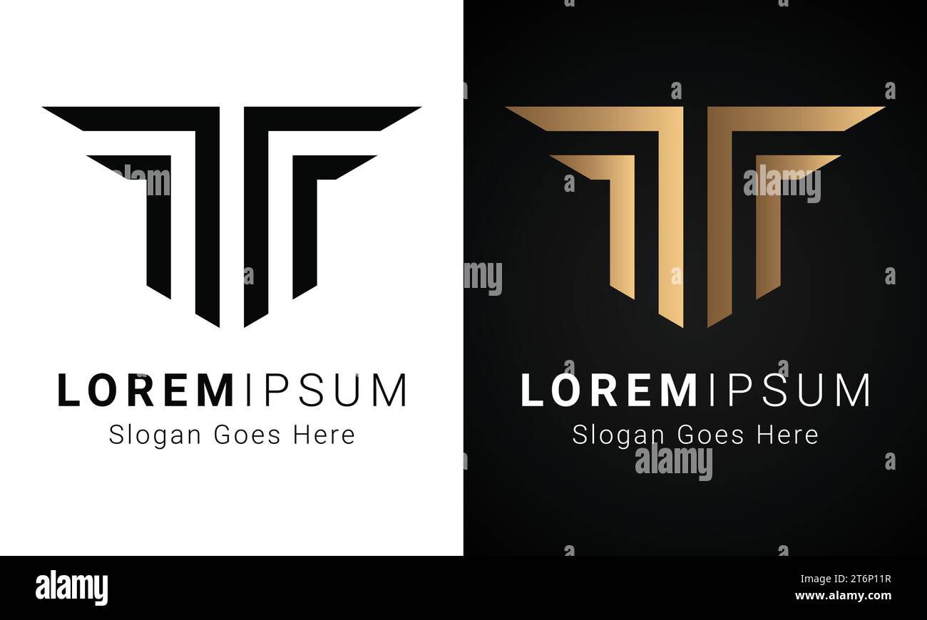 luxury Initial MT or TM Monogram Text Letter Logo Design Stock Vector Image & Art - Alamy