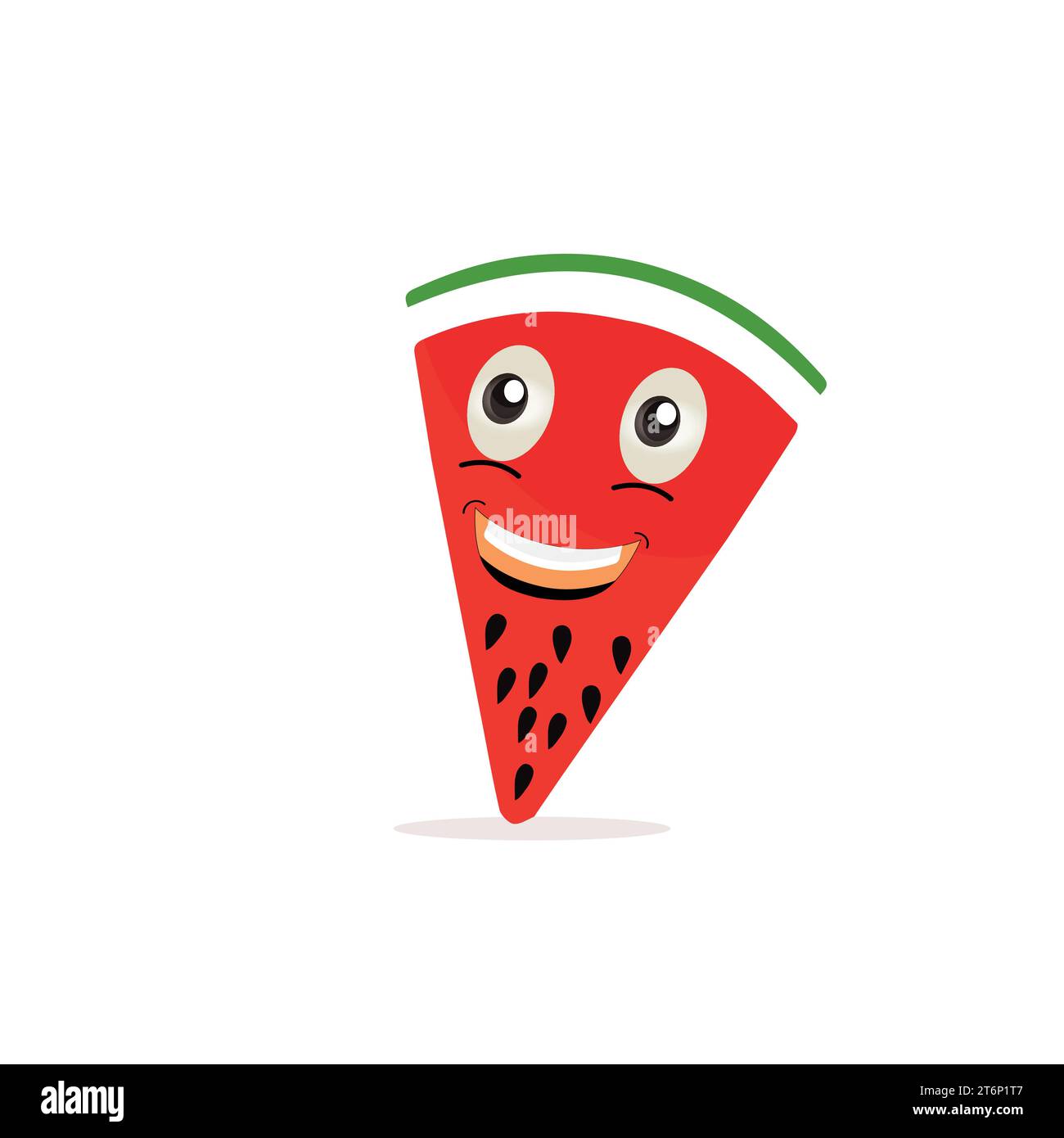 Watermelon cartoon, fresh fruit vector illustration, with different ...