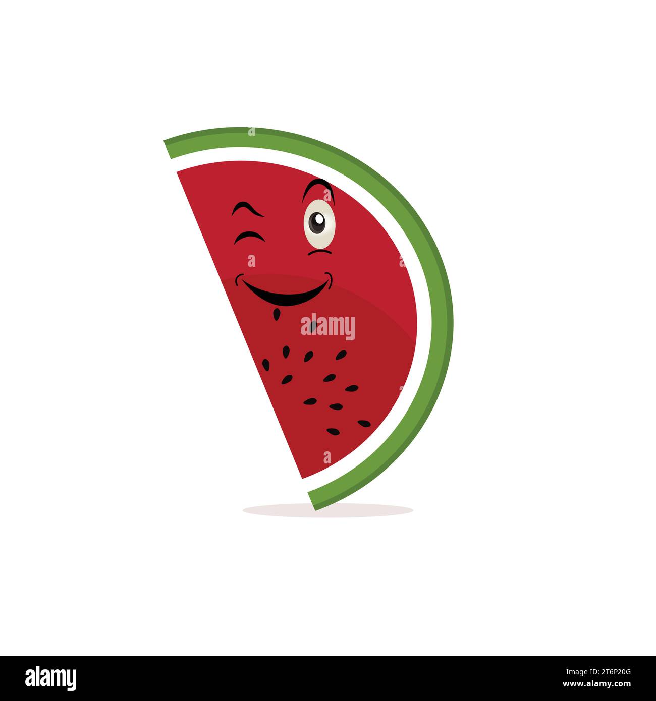 Watermelon cartoon, fresh fruit vector illustration, with different ...