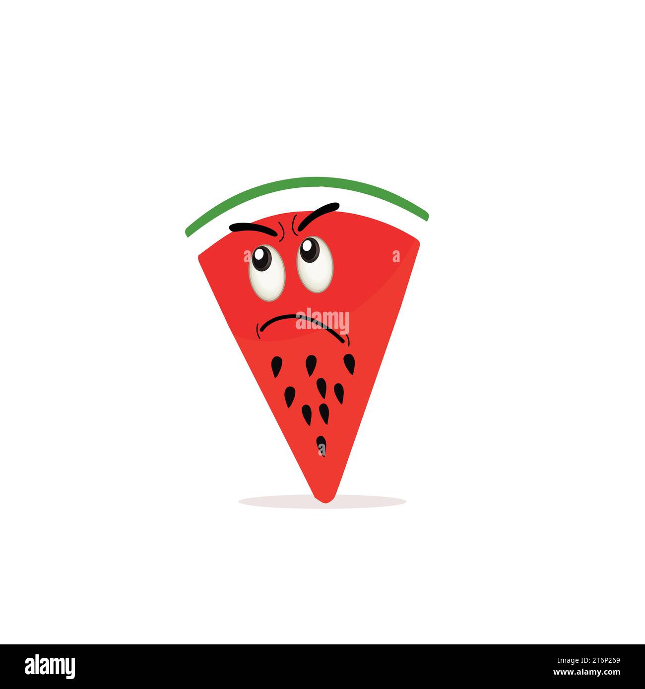 Watermelon cartoon, fresh fruit vector illustration, with different ...