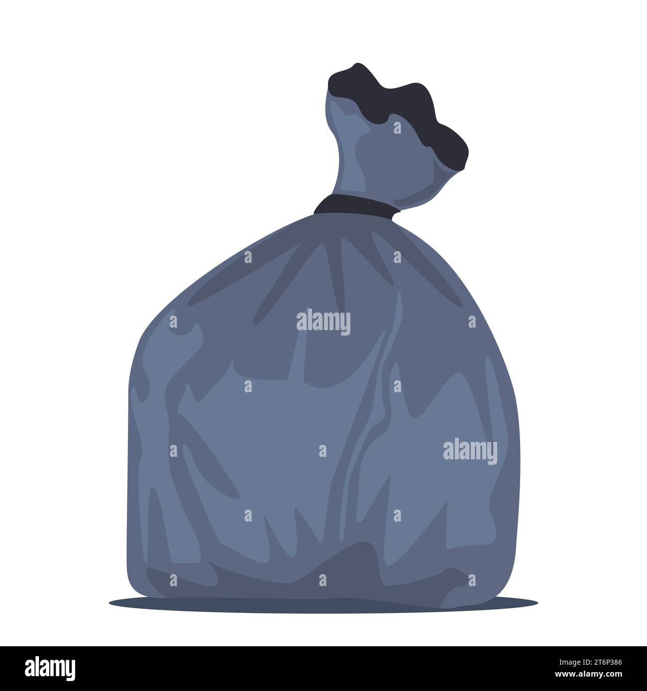 Black package full of garbage. Litter in polyethylene sack. Special ...