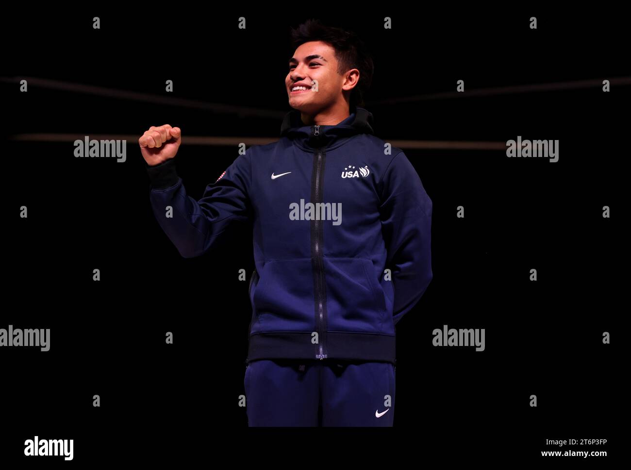 USA’s Ruben Padilla on the podium after winning gold in the Men’s ...