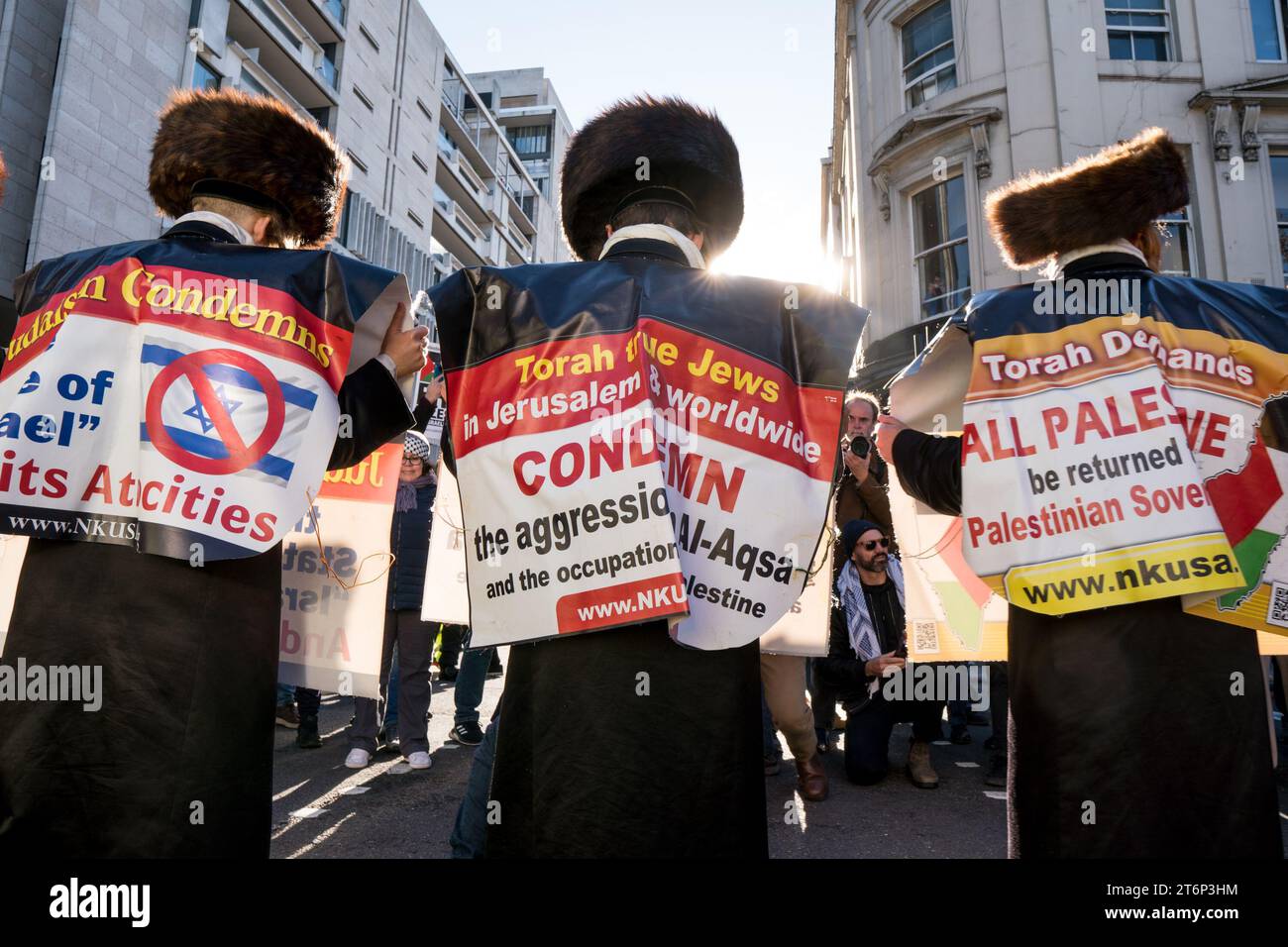 Pro Palastinian protest in London 11th November 2023, a small group of ...