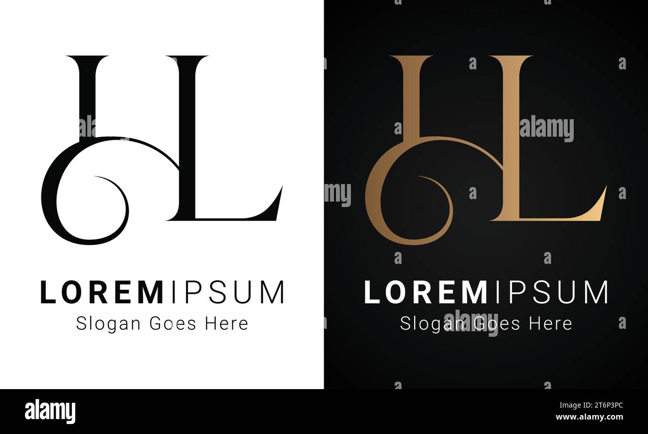 luxury Initial LH or HL Monogram Text Letter Logo Design Stock Vector Image & Art - Alamy
