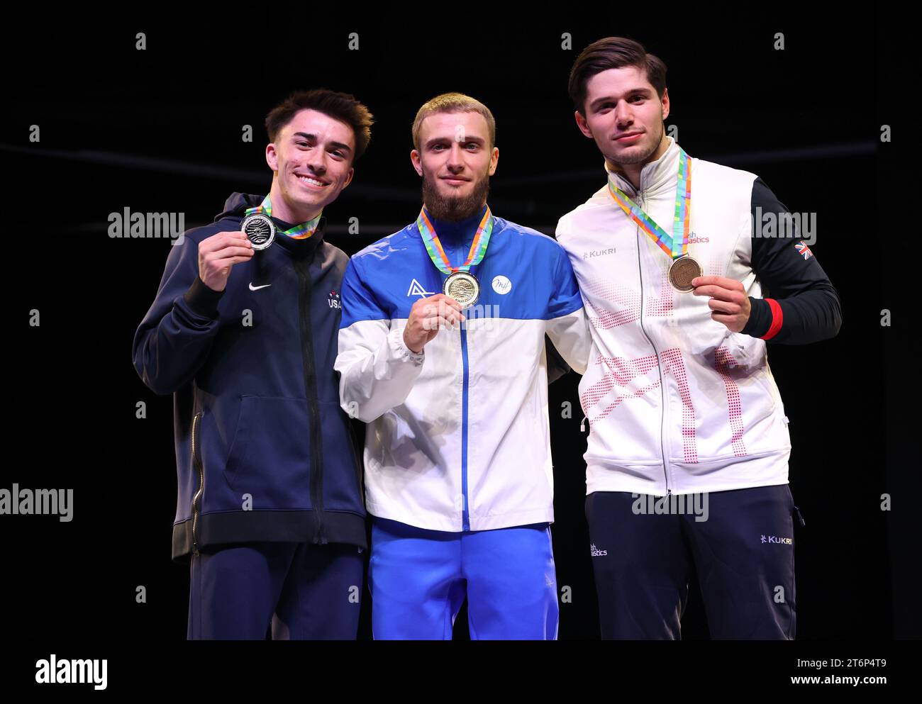 Azerbaijan’s Mikhail Malkin (Gold), USA’s Karen Brown (Silver) and ...