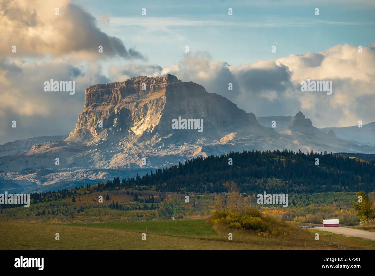 Chief Mountain in Montana as seen near Mountain View, Alberta, Canada ...