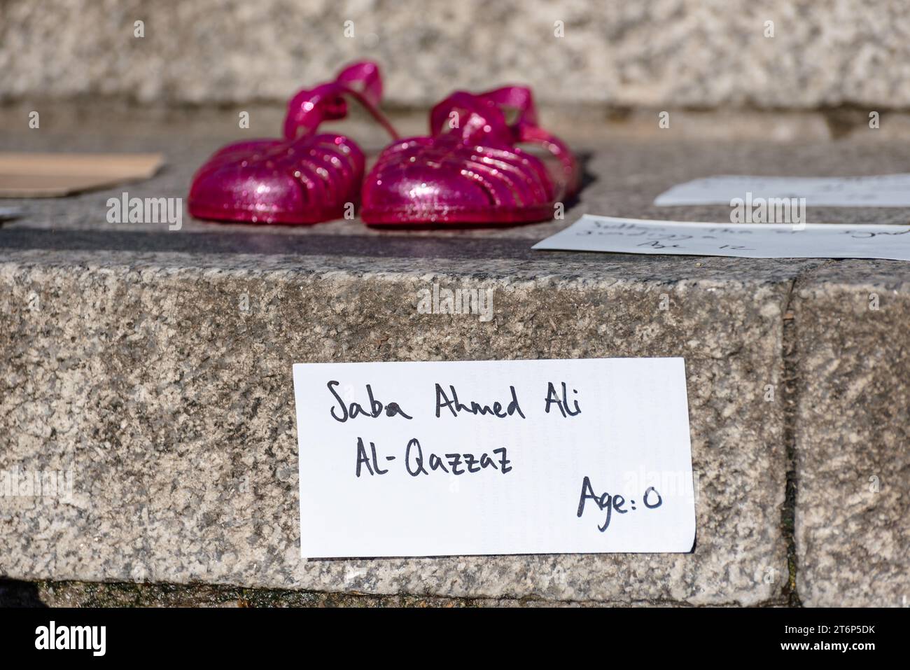 London, UK. 11 November 2023. Extinction Rebellion Families placed ...