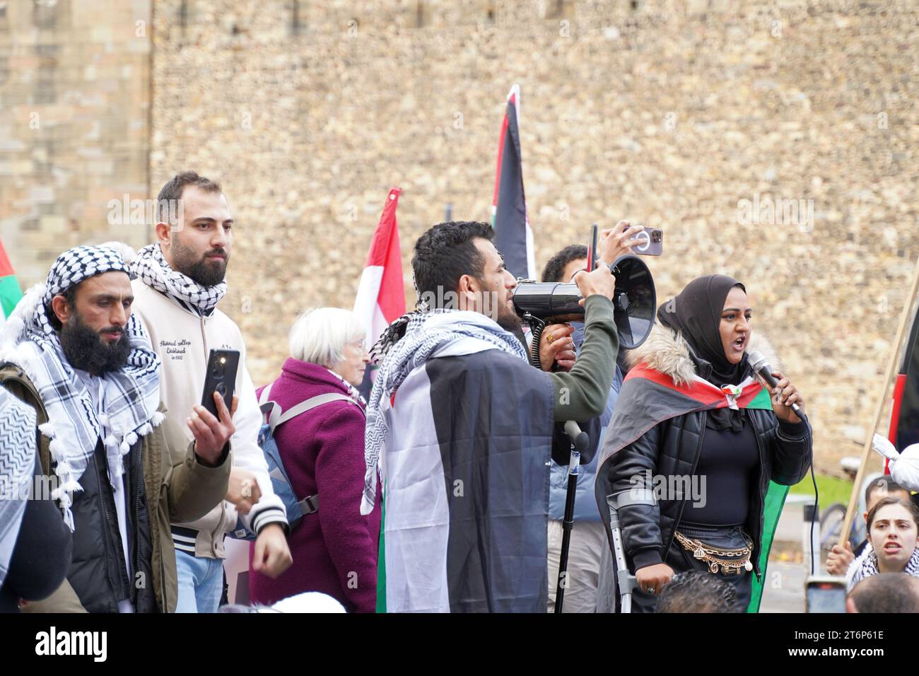 Cardiff, Wales 11th Nov 2023. March for Palestine. Peaceful protest ...