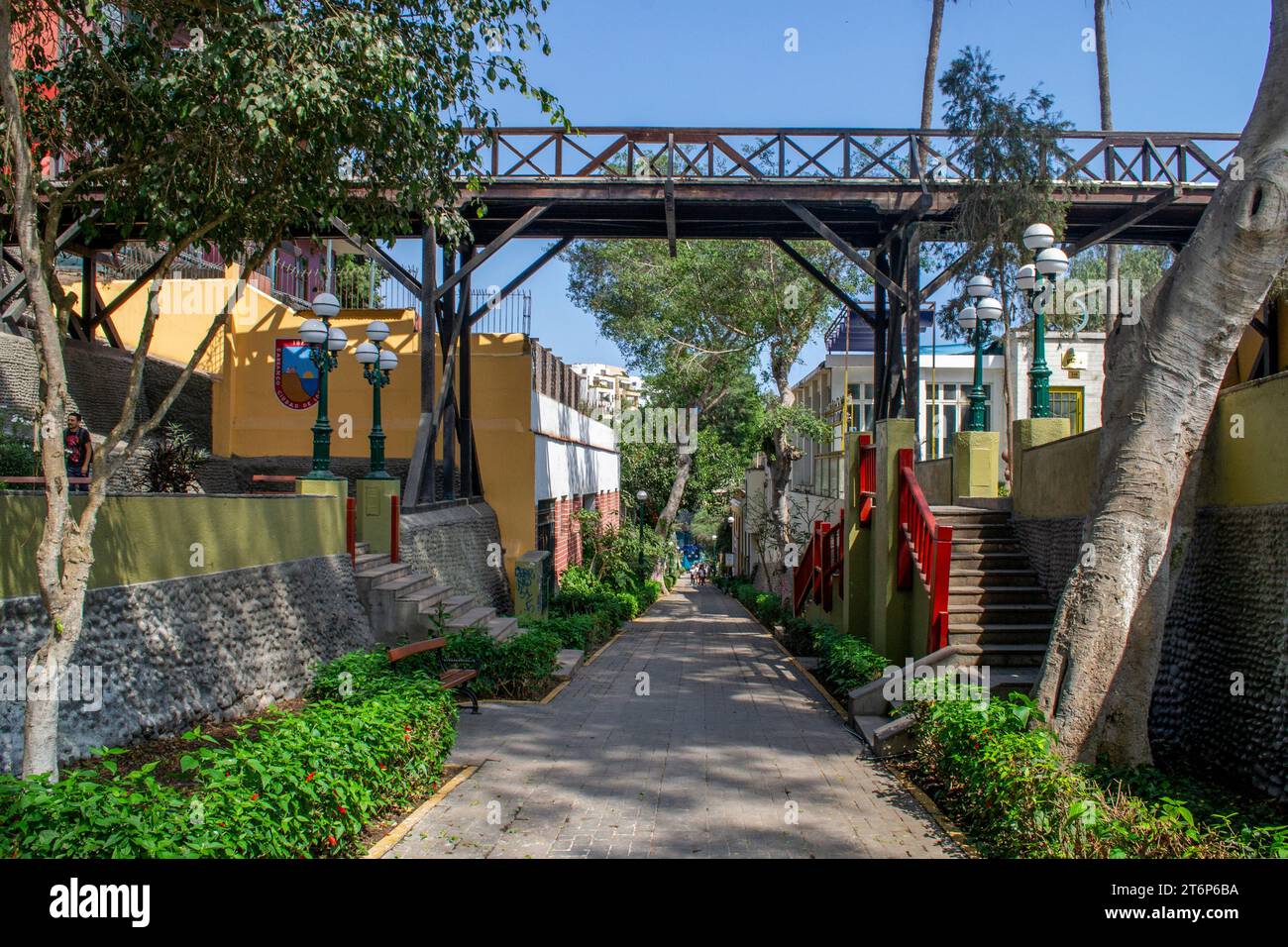 The Bridge of Sighs, a tourist attraction in the Barranco district of Lima Peru Stock Photo - Alamy