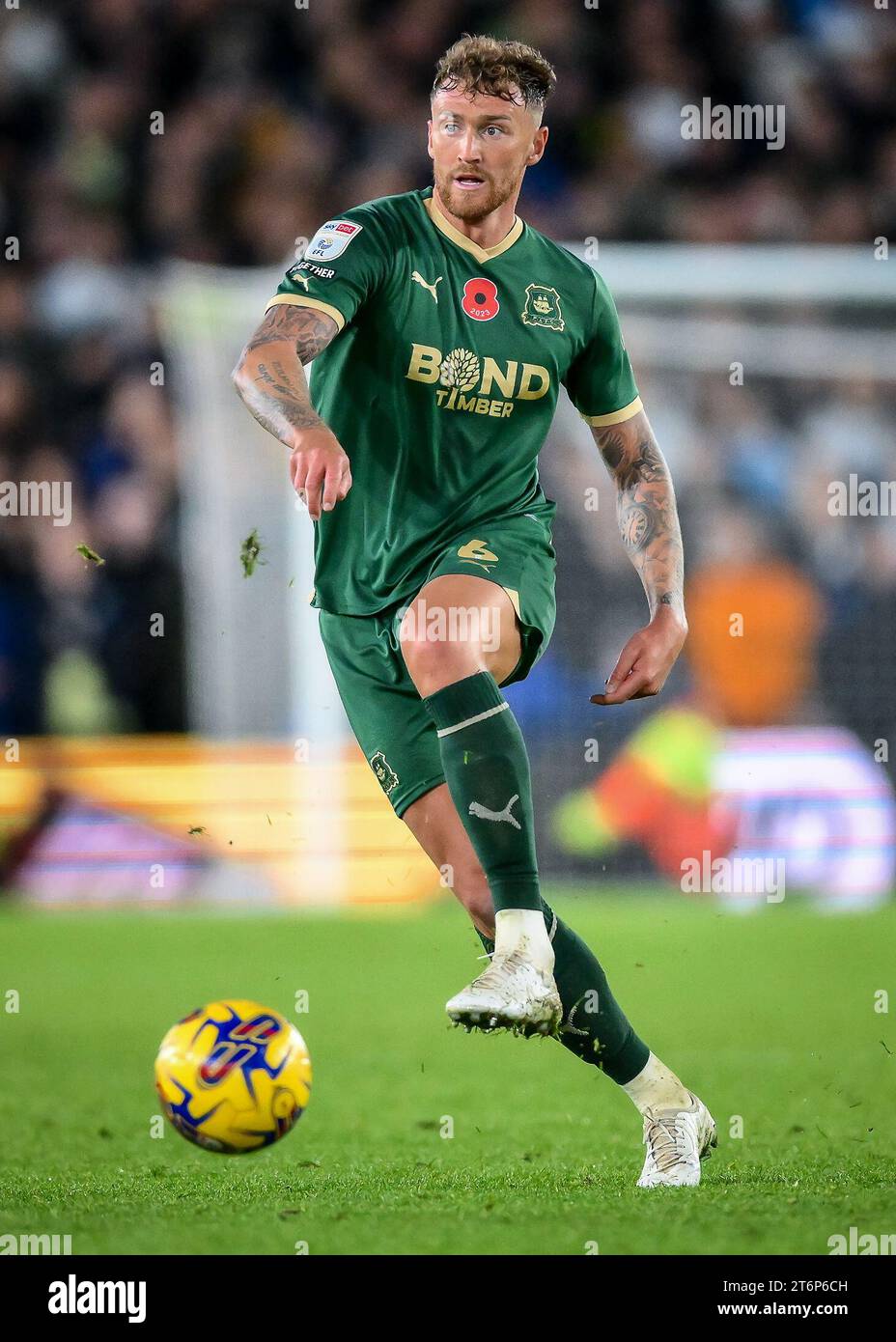 Dan Scarr #6 of Plymouth Argyle in action during the Sky Bet ...