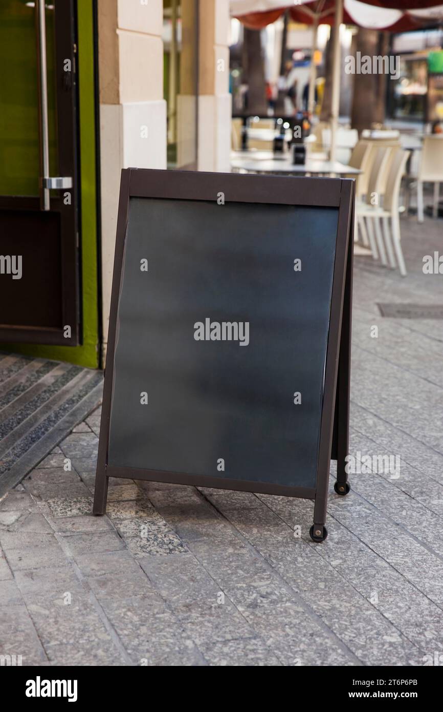 Blank restaurant sign Stock Photo - Alamy