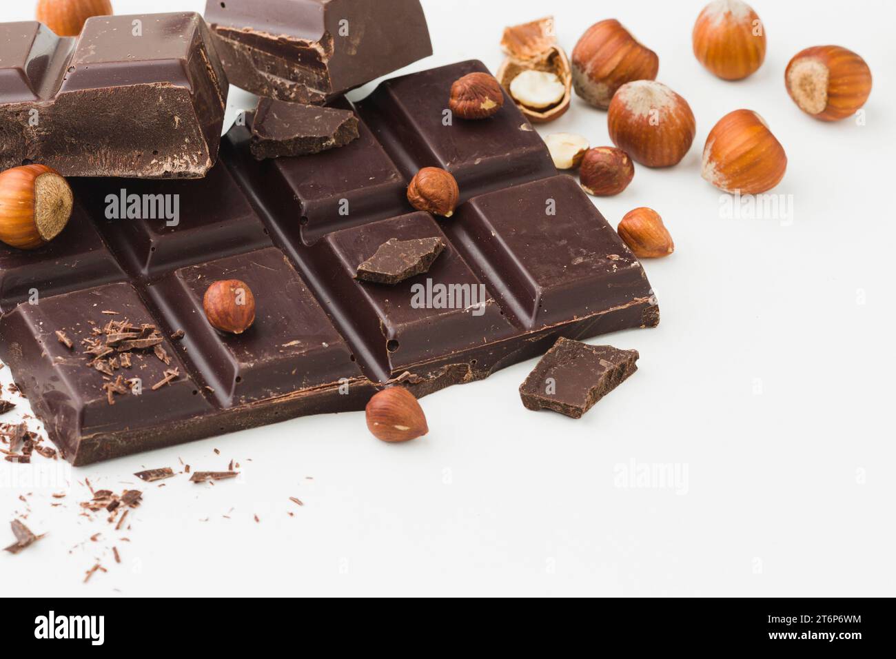 Chocolate bar plain background Stock Photo - Alamy