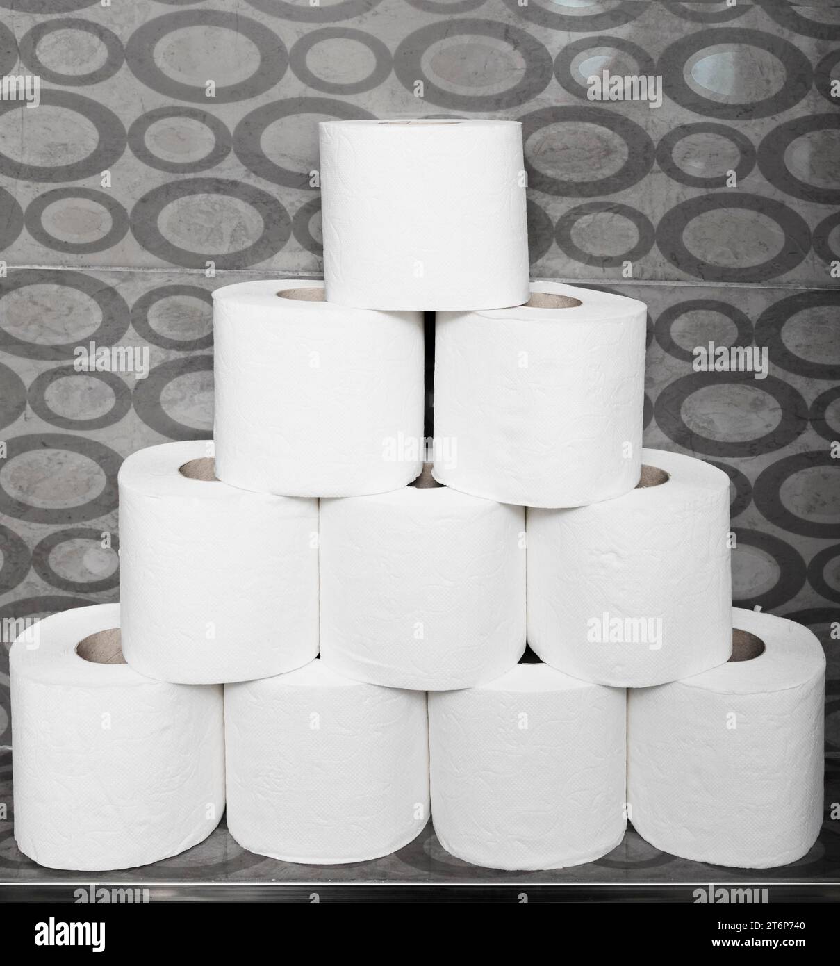 Stacked up toilet paper rolls hi-res stock photography and images - Alamy