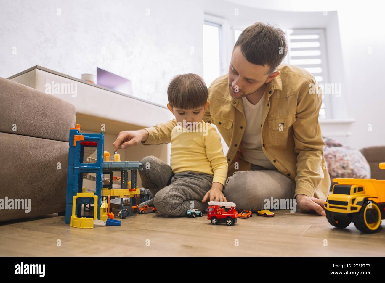Father son playing lego hi-res stock photography and images - Alamy