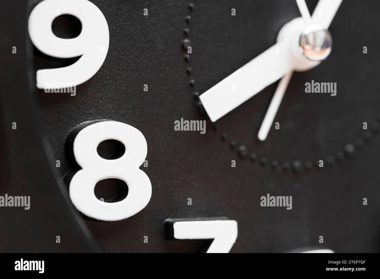 Extreme close up clock showing 8 oclock Stock Photo - Alamy