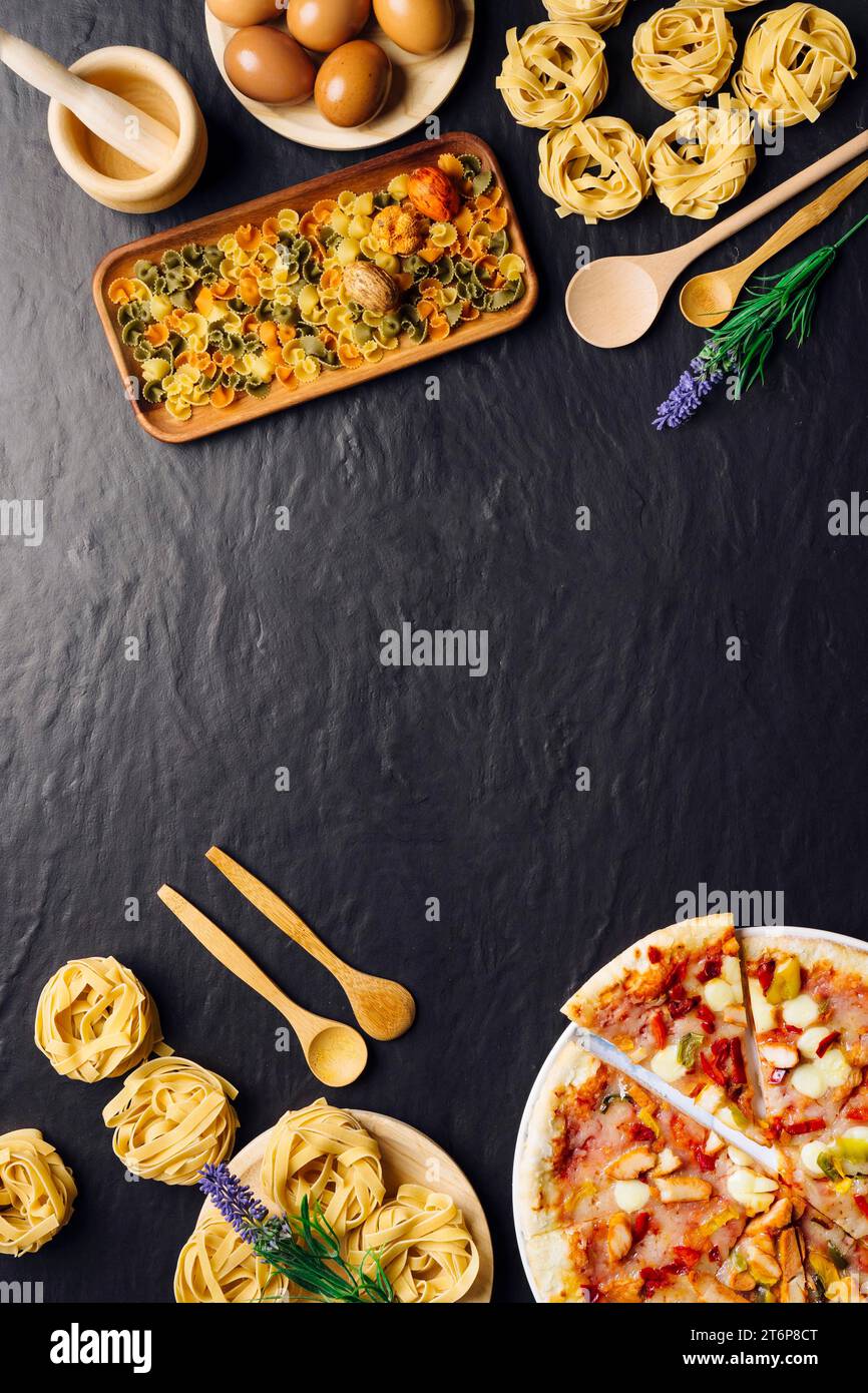 Italian food space middle Stock Photo - Alamy