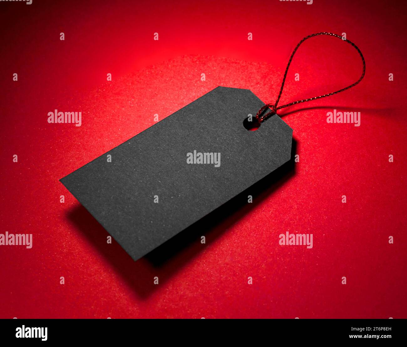 High view black price tag with shadow Stock Photo - Alamy
