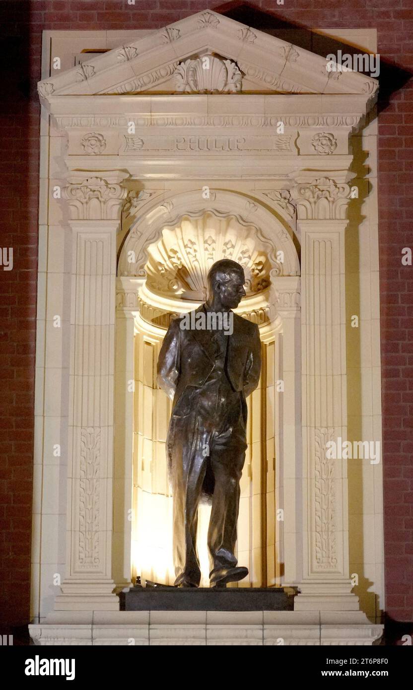 A statue of Prince Philip unveiled by Queen Camilla as she arrived to ...
