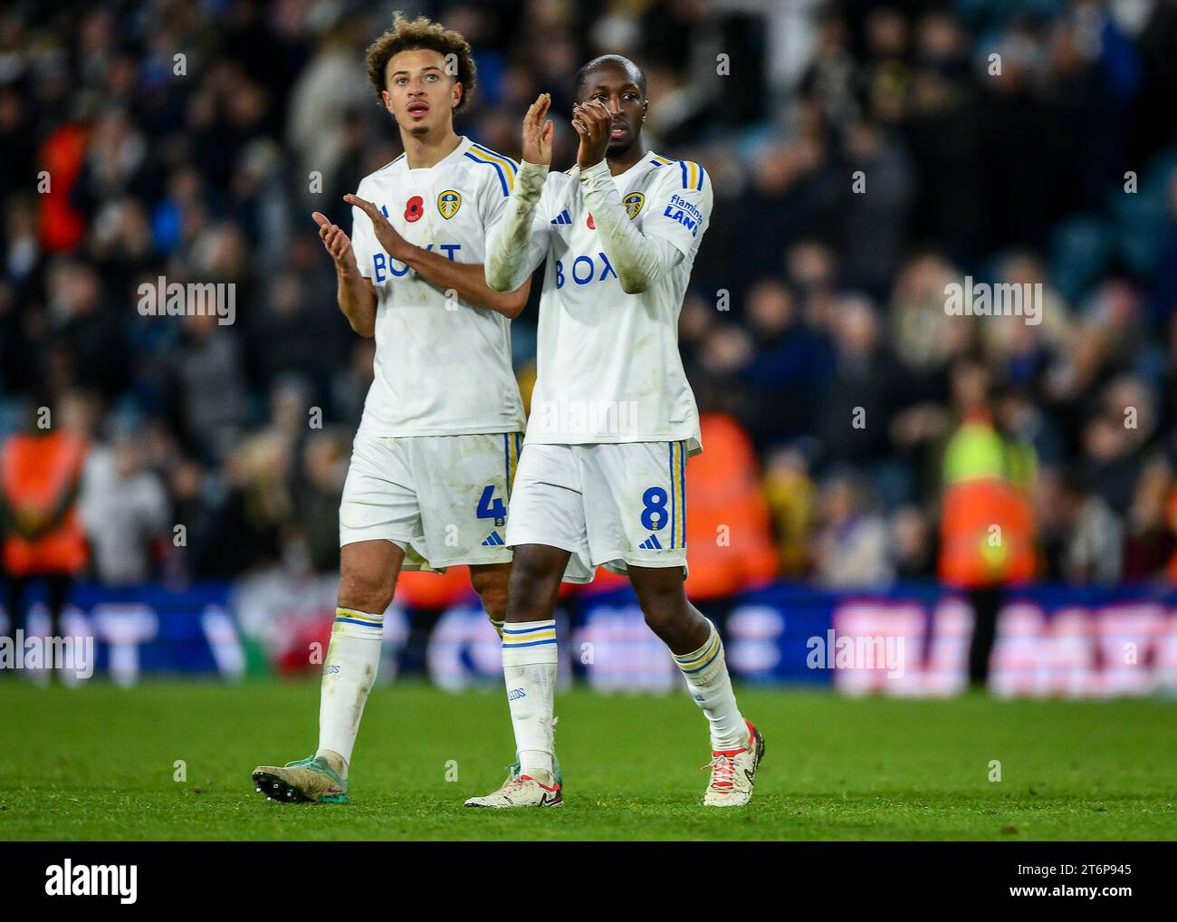 Ethan Ampadu #4 of Leeds United and Glen Kamara #8 of Leeds United ...