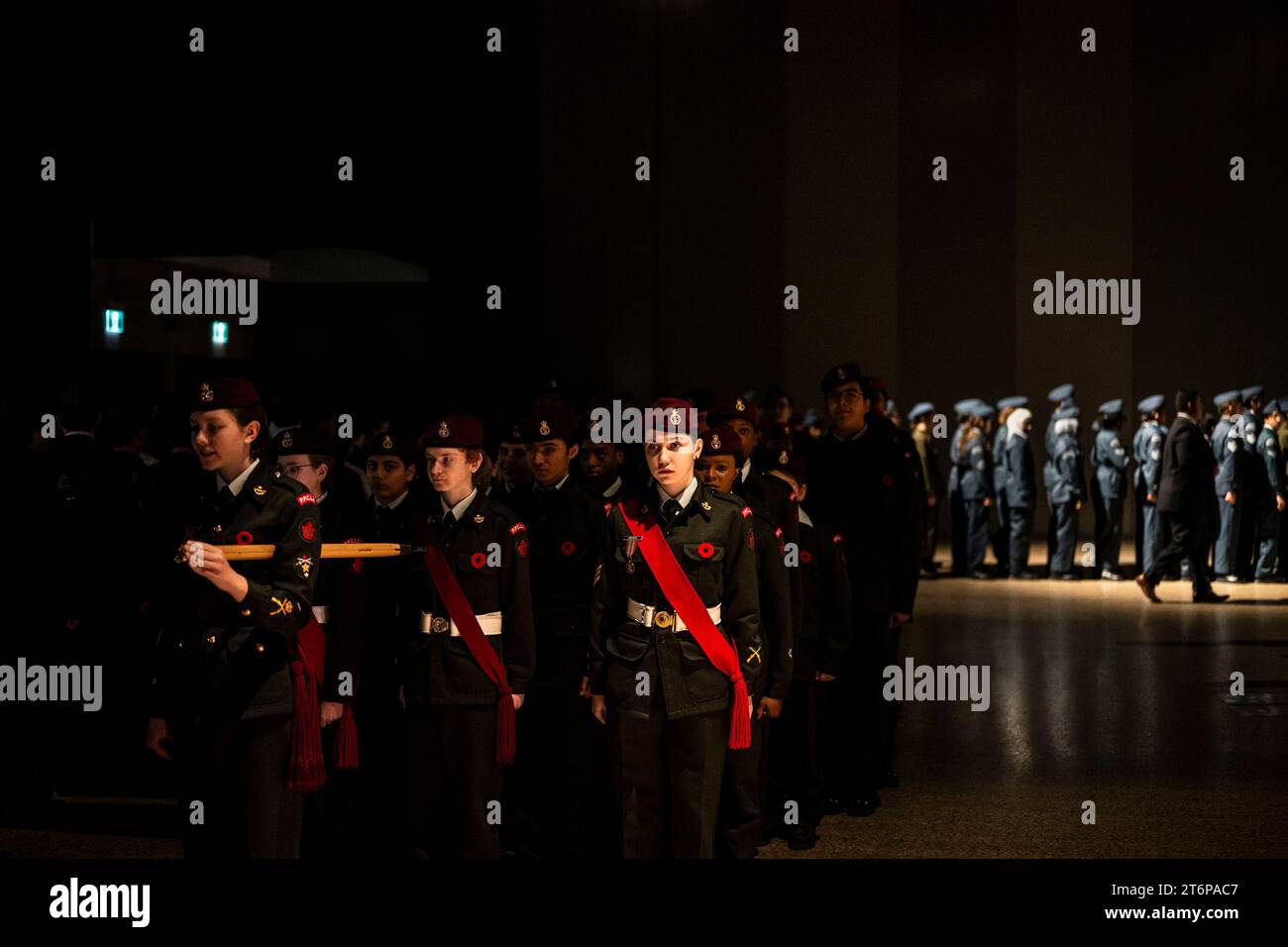 Royal Canadian Army Cadets parade during Remembrance Day Ceremonies in ...