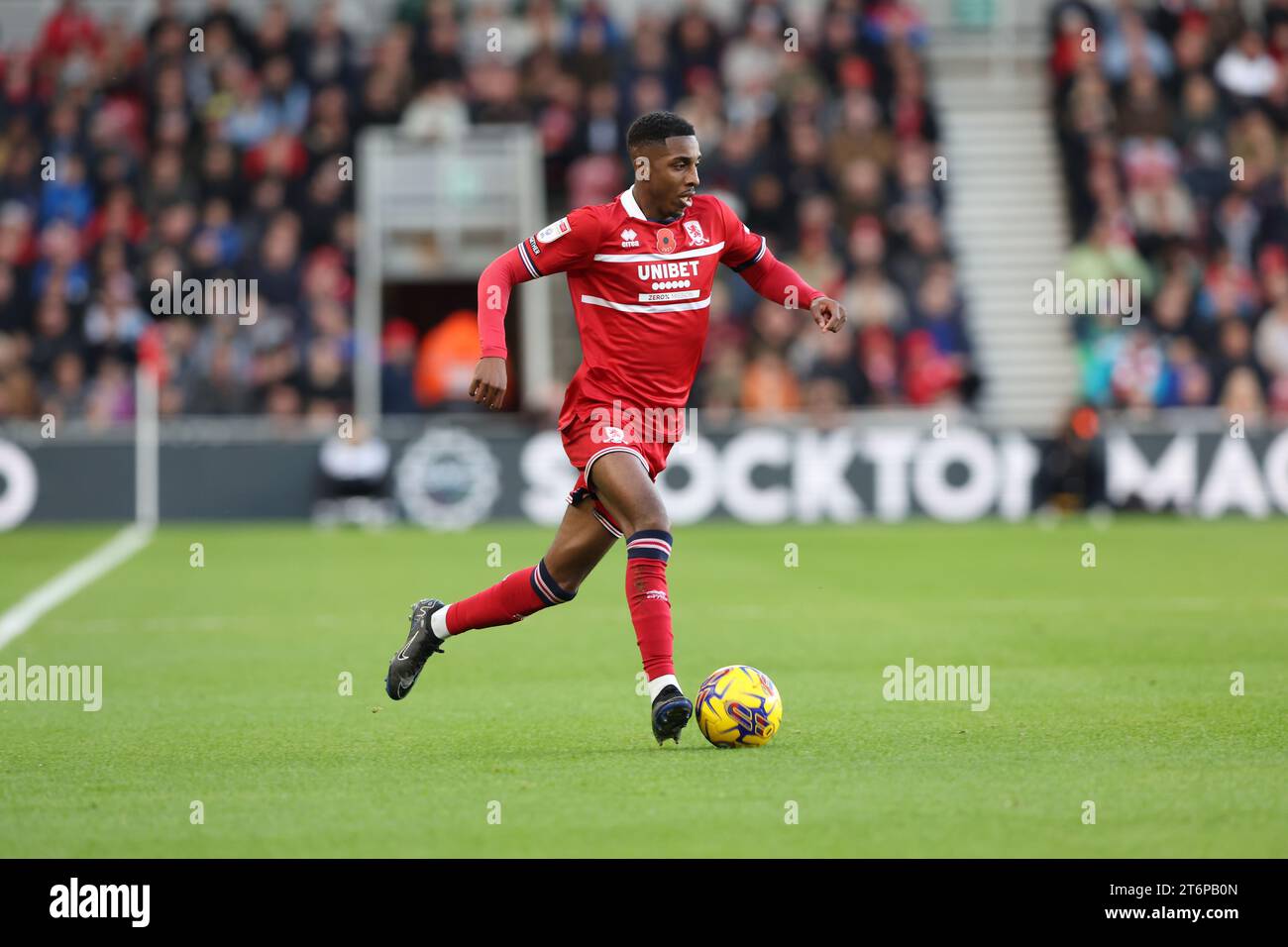 Isaiah Jones of Middlesbrough during the Sky Bet Championship match ...
