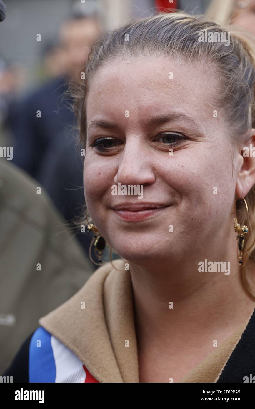 Paris, France. 11Th Nov, 2023. Mathilde Panot attends the demonstration ...