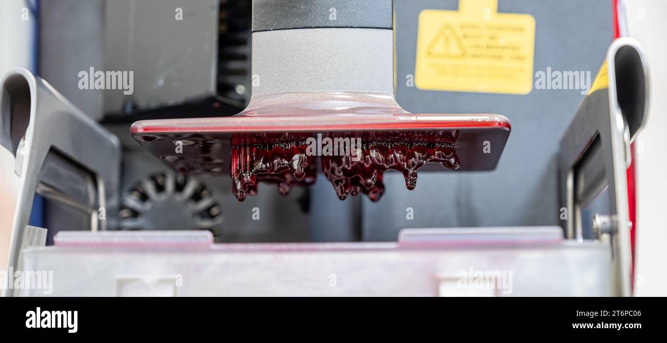 3D UV printer used to print human teeths as prosthodontics and process ...